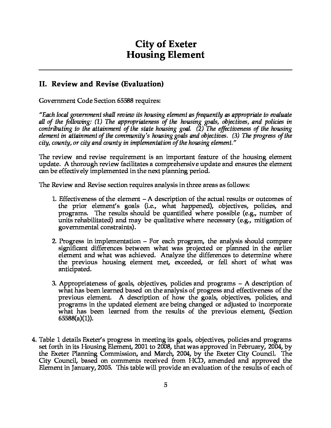 ii. Exeter housing element section ii | City of Exeter