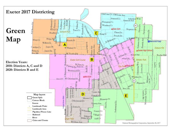 Districting Green Map | City of Exeter