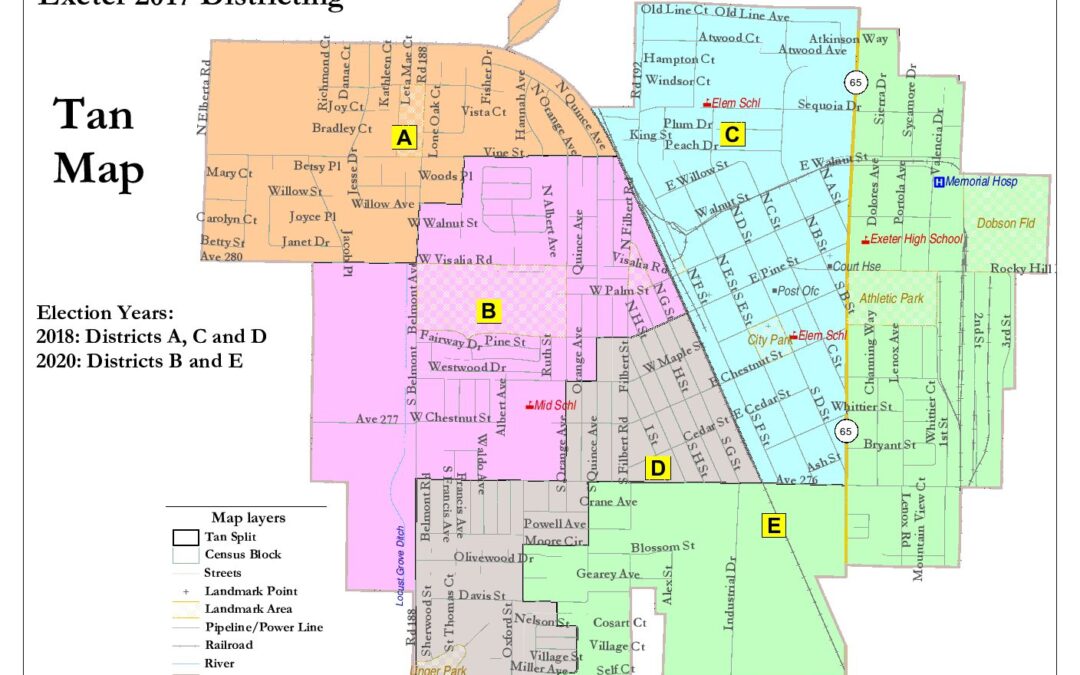 Election District Map Tan Option | City of Exeter