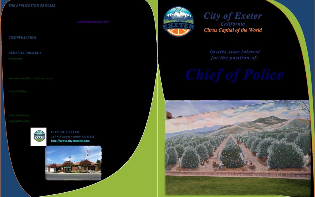 Chief of Police Brochure 2017 | City of Exeter